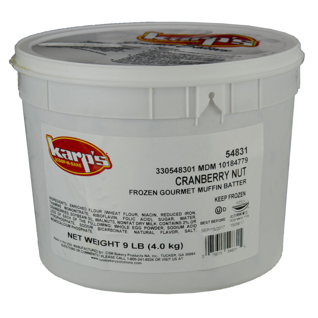 MUFFIN, BATTERED/BATTER, CRANBERRY, NUT - Feesers