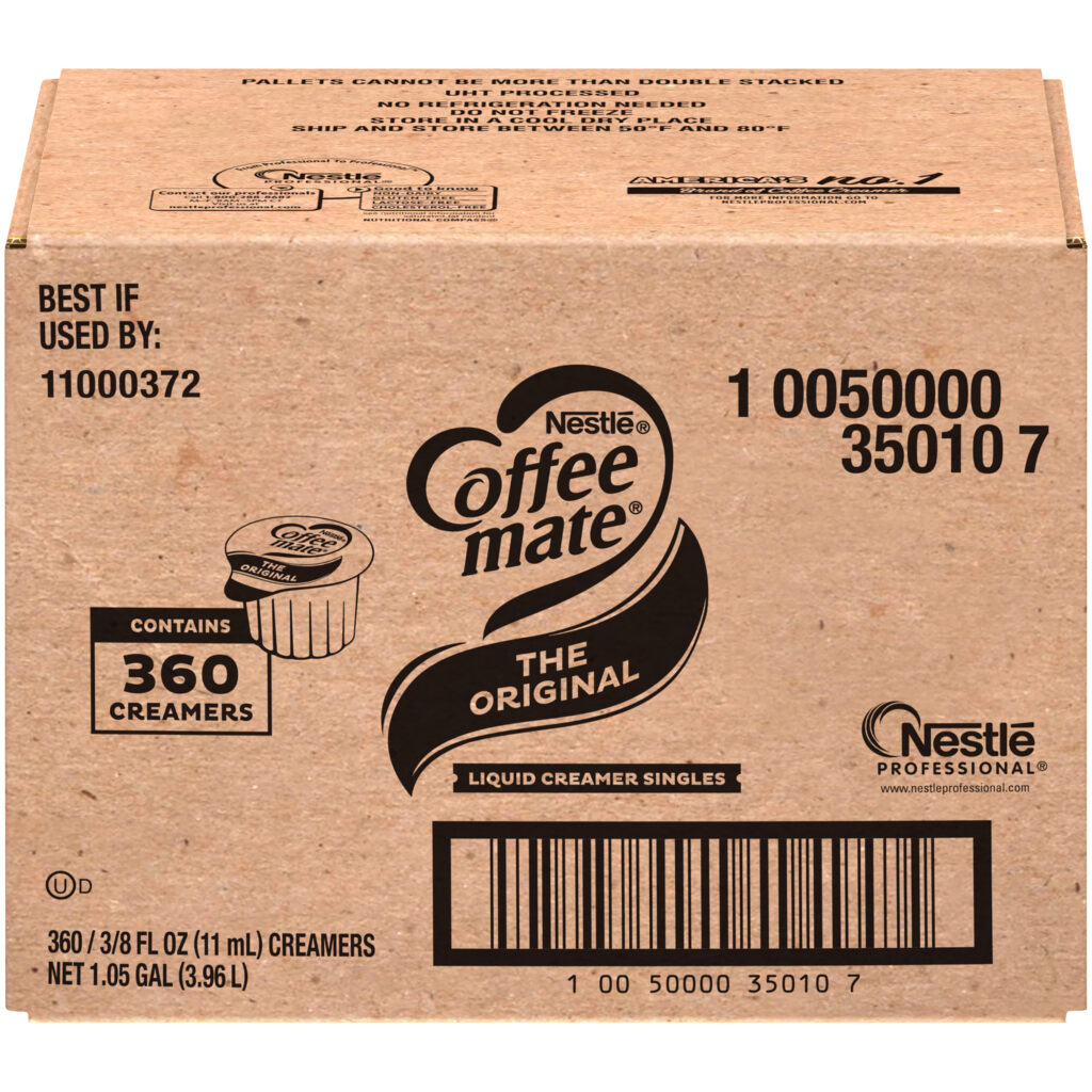 CREAMER, LIQUID, NON DAIRY, SINGLE SERVE OR PORTION C - Feeser's