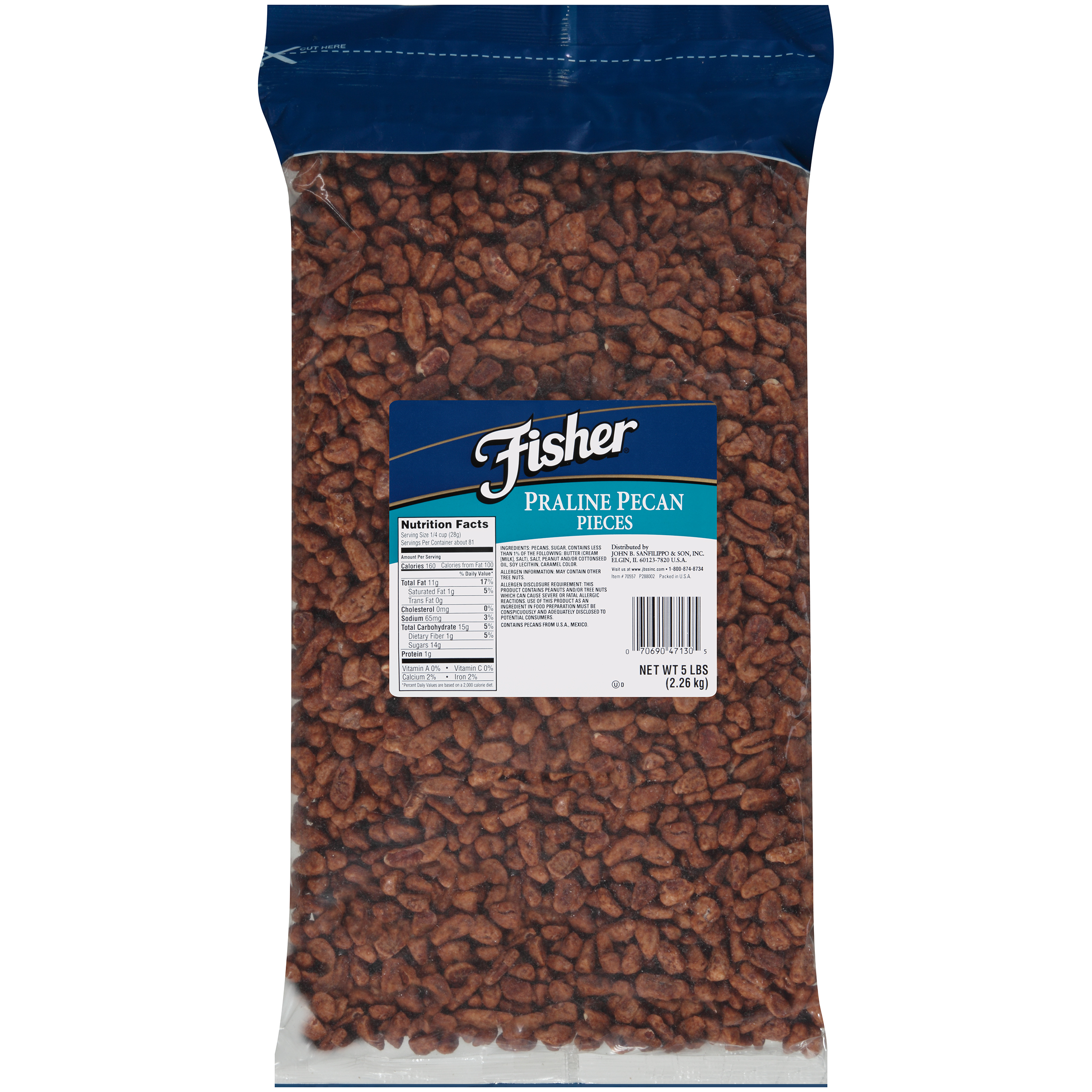 PECAN, PRALINE, PIECES, MEDIUM - Feeser's
