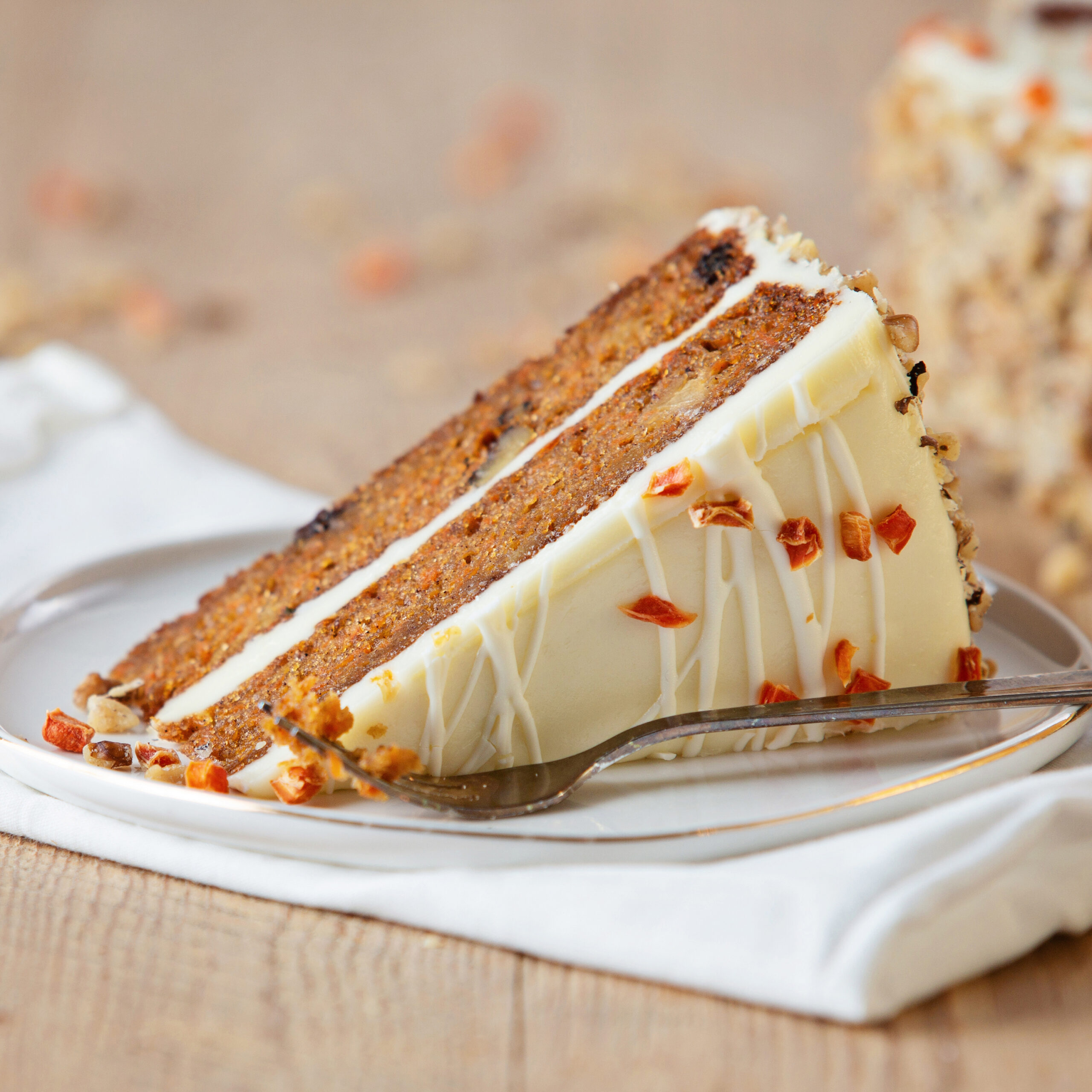 CAKE, CARROT, LAYER, ICED, SLICE, 9" - Feeser's