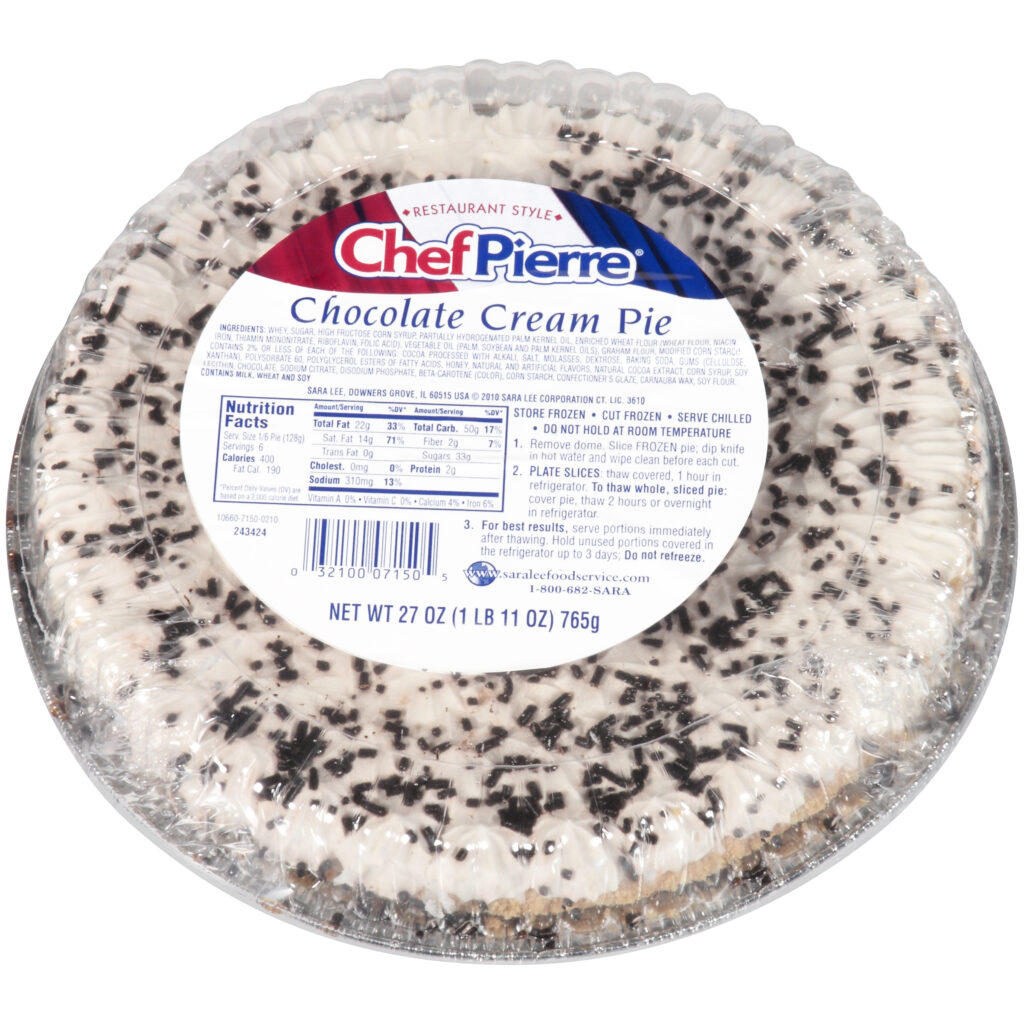 PIE, CHOCOLATE, CREAM, THAW AND SERVE - Feeser's