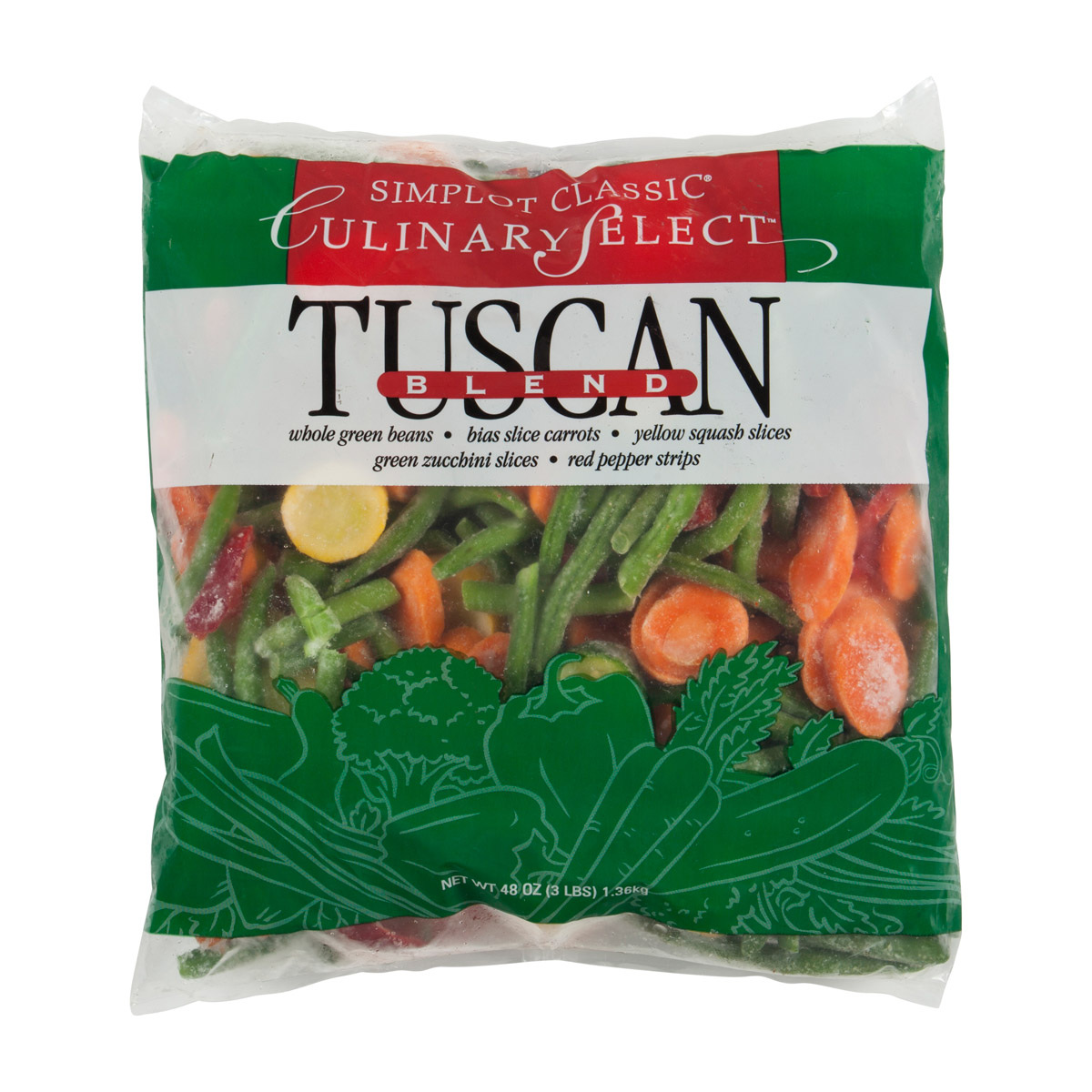 MIXED VEGETABLES, TUSCAN, BLEND, GREEN BEAN - Feeser's